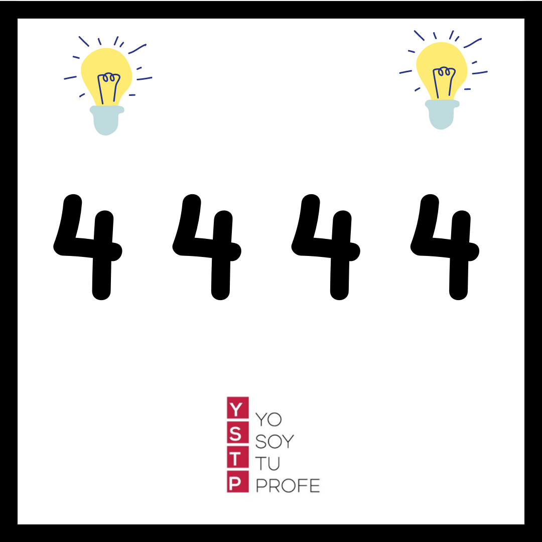 ¿Cómo te puede dar cuatro con cuatro cuatros? Encuentra la solución ...