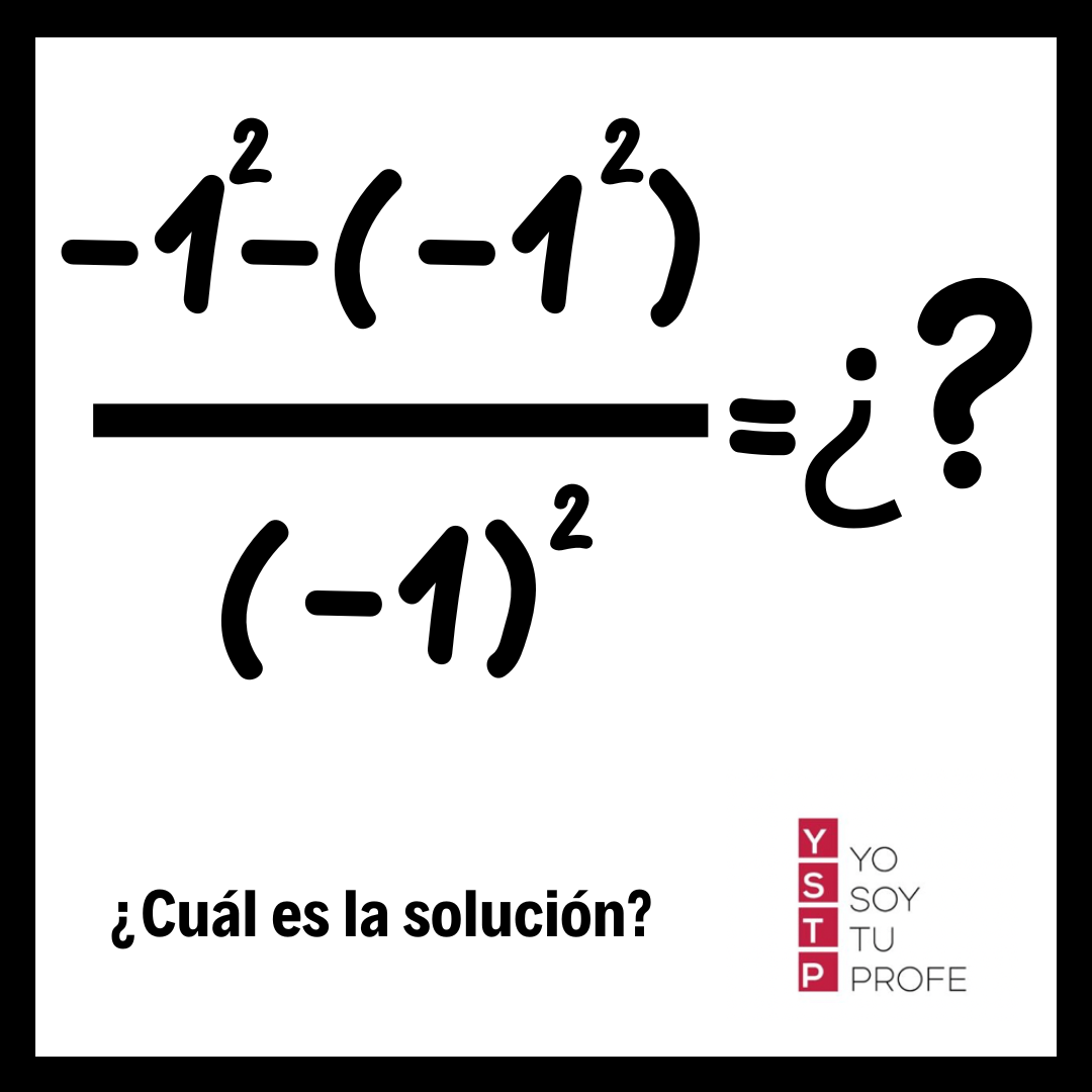 ¿Sabrías resolver esta operación con el 1 elevado al cuadrado? - Yo Soy ...