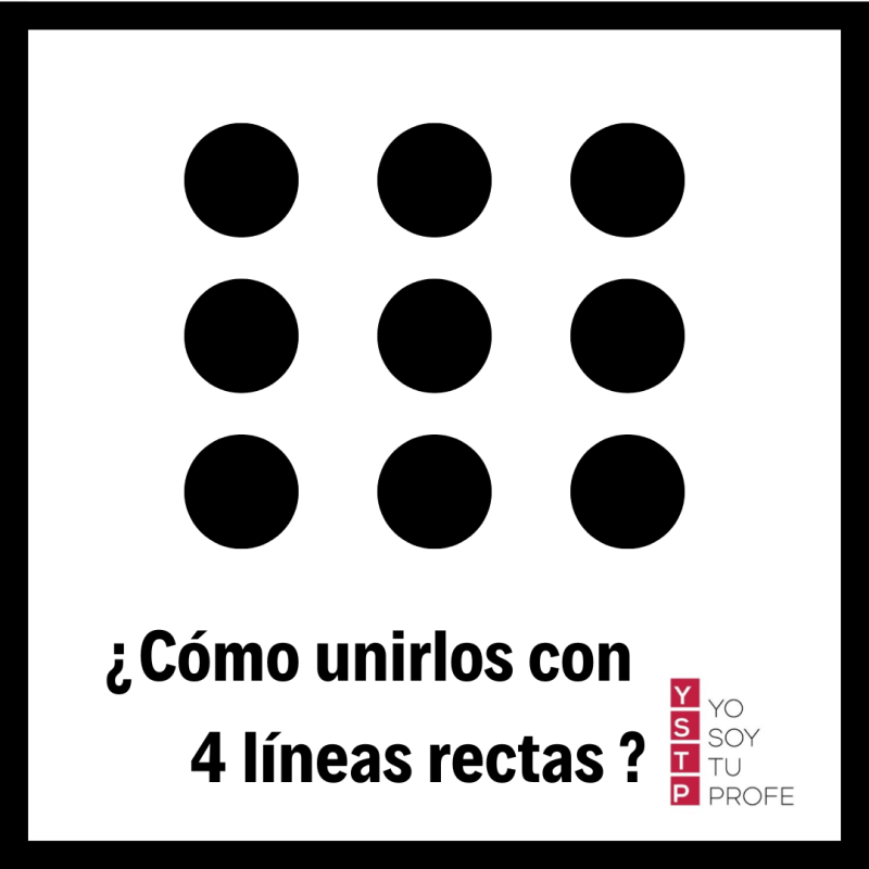 Podrías Unir Estos 9 Puntos Con 4 Líneas Rectas Sin Levantar El Lápiz
